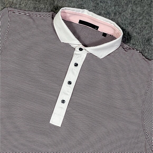 Greyson | Shirts | Greyson Golf Polo Shirt Striped Burgundy Performance ...